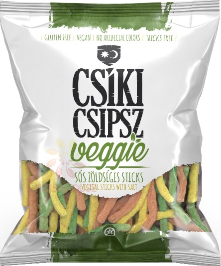 Csíki Chips Bezlepkové Veggie sticks - slané zeleninové paličky (60g)